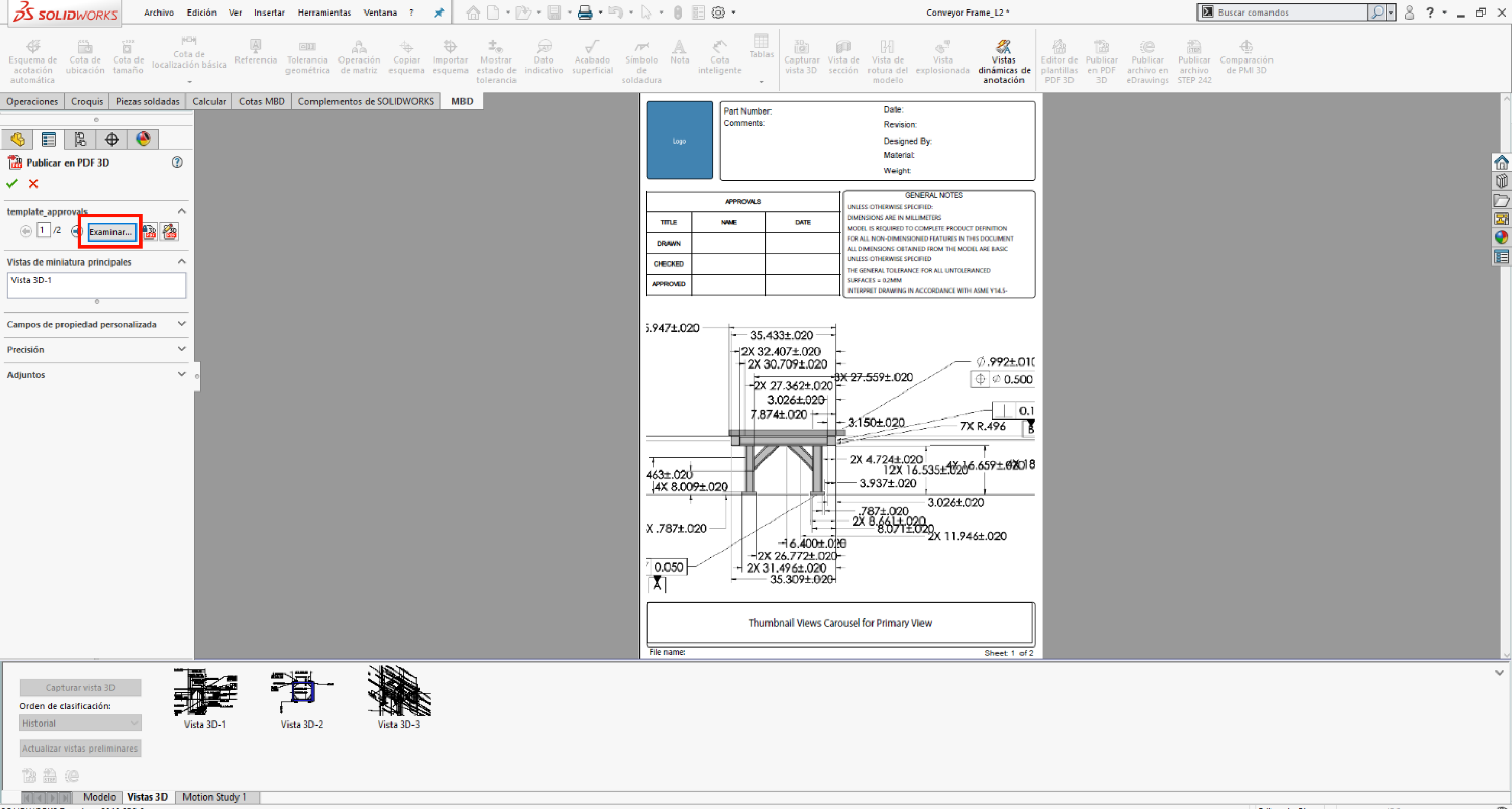Crear PDF desde SolidWorks MBD - SOLIDWORKS LATAM y España