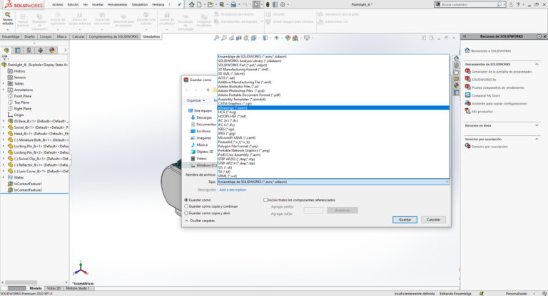 eDrawings el complemento de visualización de SolidWorks