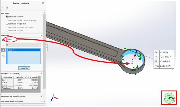 Cálculo de torques en SOLIDWORKS Simulation