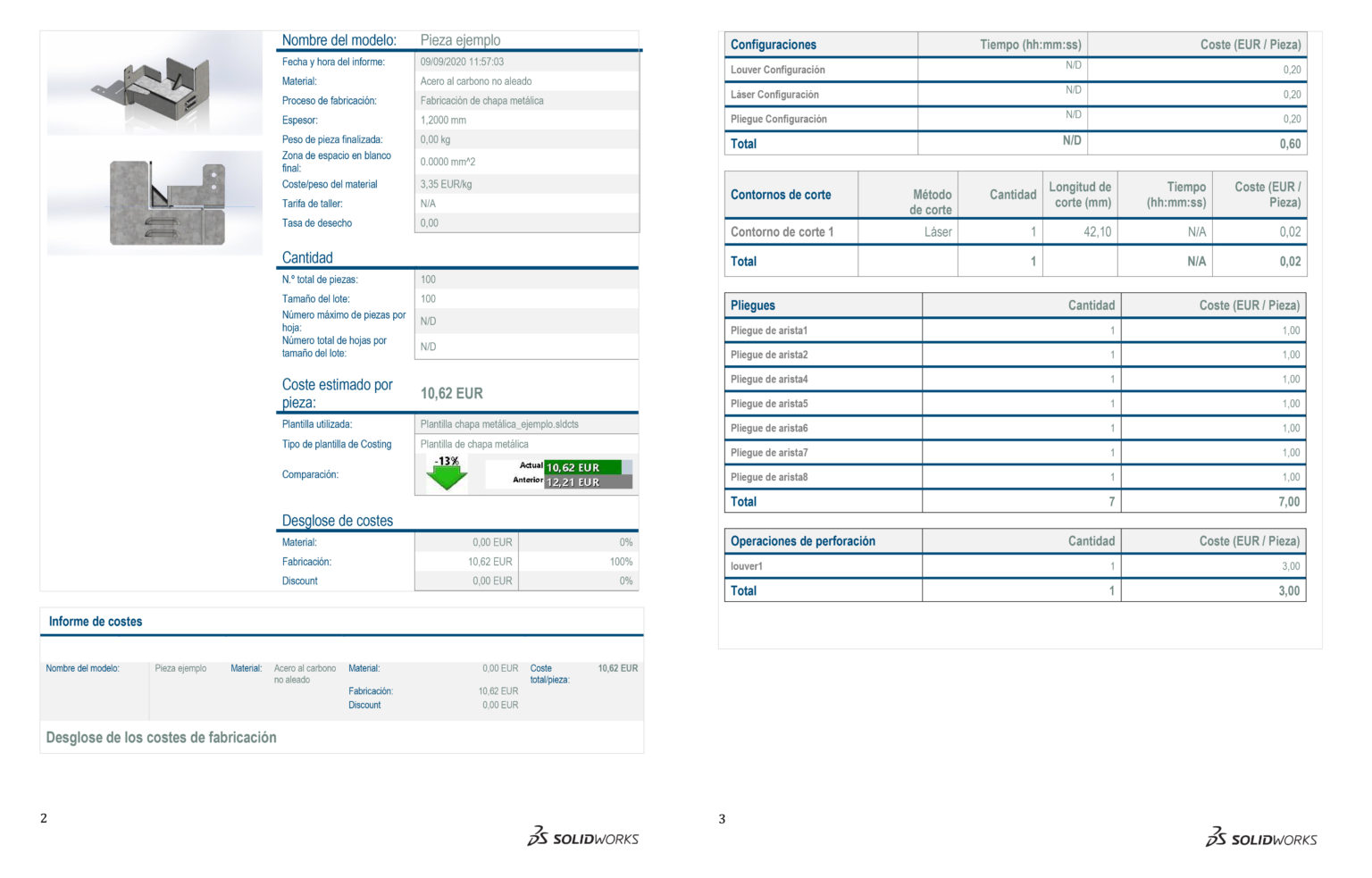 Así podemos calcular el coste de fabricación con SOLIDWORKS COSTING
