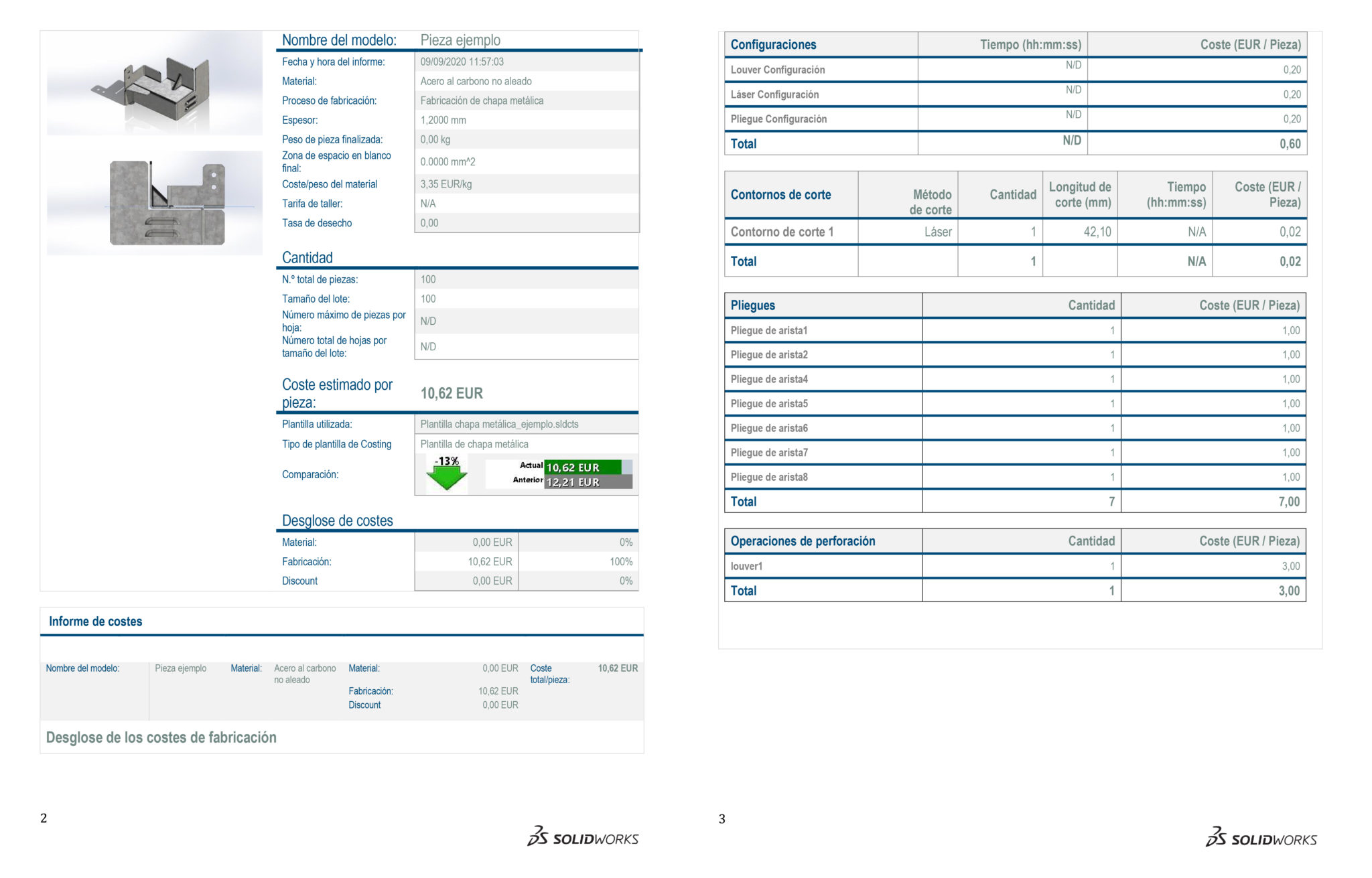 Así podemos calcular el coste de fabricación con SOLIDWORKS COSTING