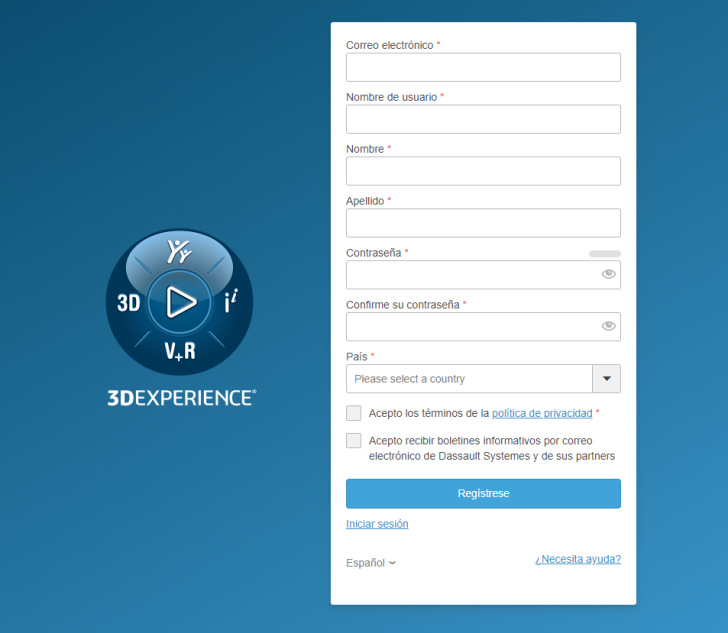 3DEXPERIENCE ID: ¿Cómo puedo crear mi usuario?