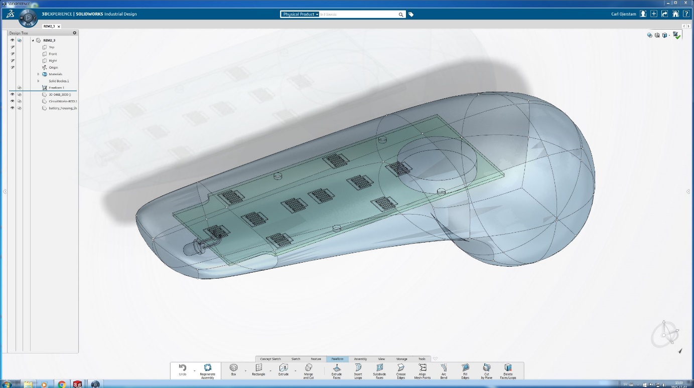 Redesigning a Remote in SOLIDWORKS Industrial Designer