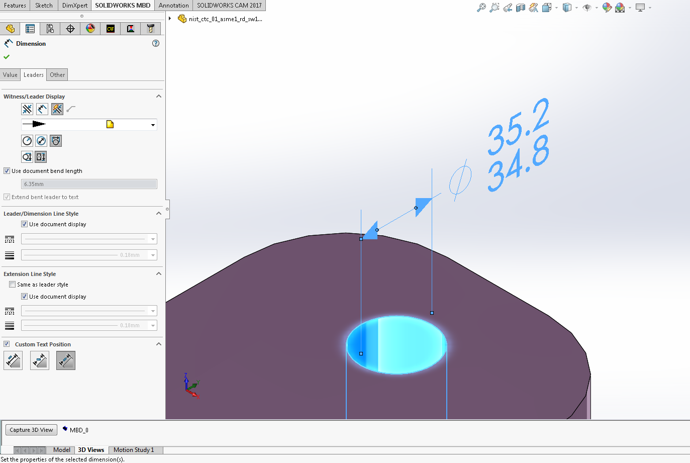 Custom Text Position in SOLIDWORKS MBD