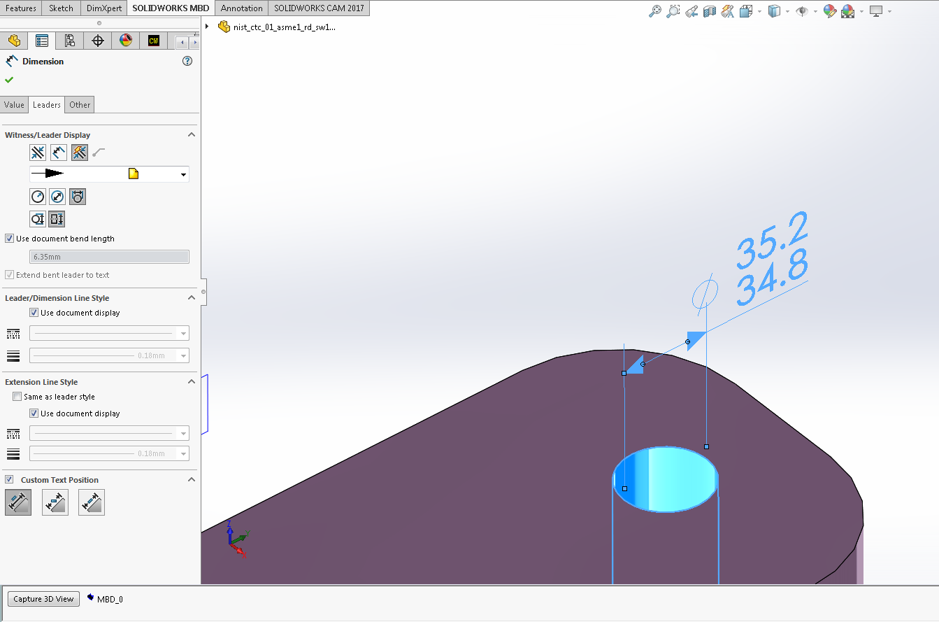Custom Text Position in SOLIDWORKS MBD