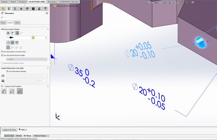 Custom Text Position in SOLIDWORKS MBD