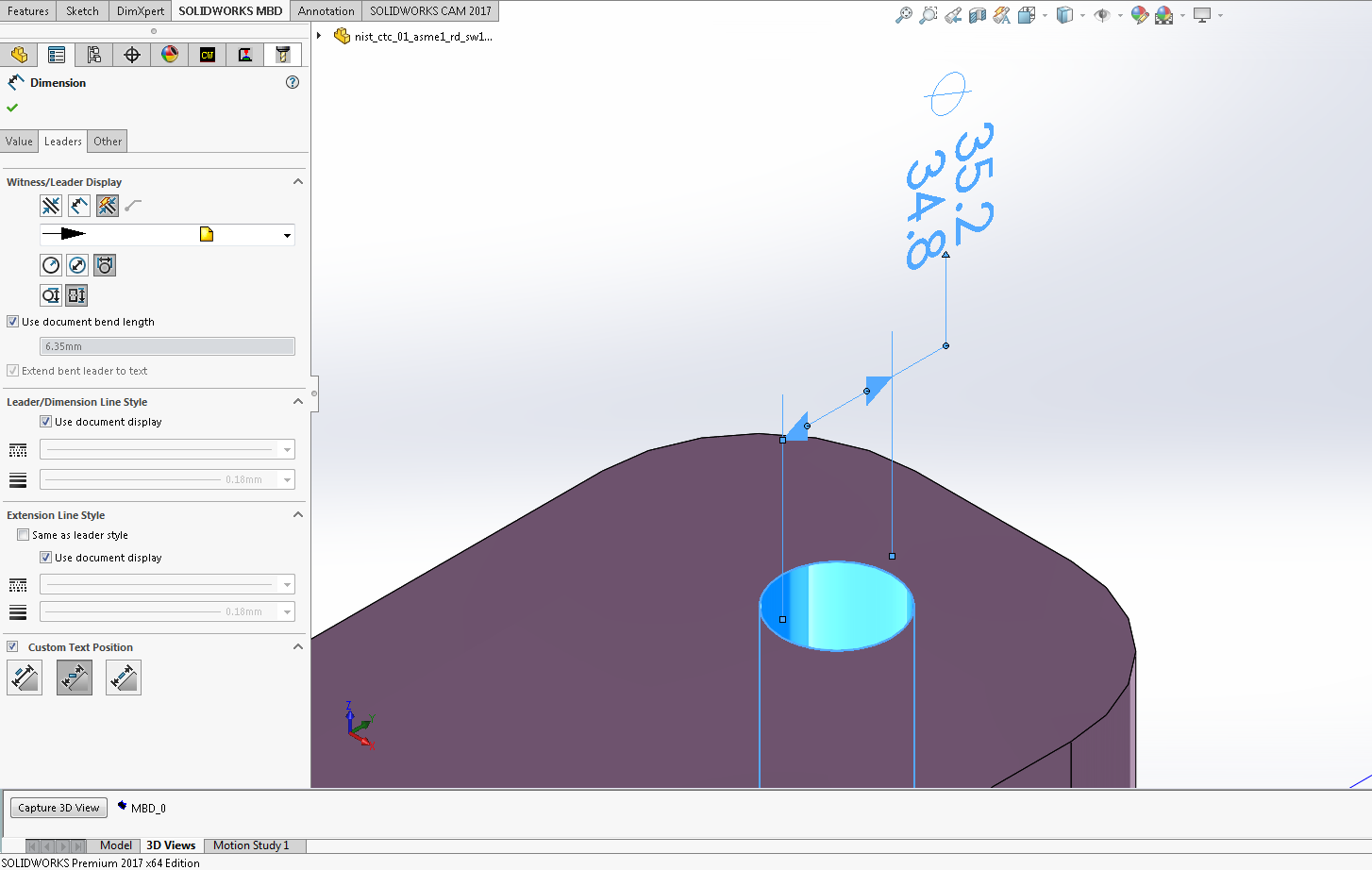 Custom Text Position in SOLIDWORKS MBD