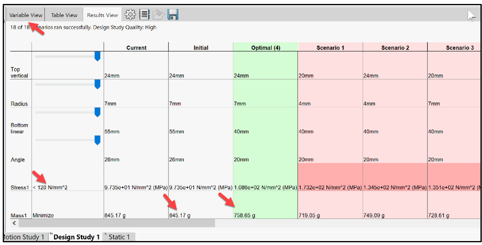 Lesson 2: SOLIDWORKS – Optimization Analysis using a Design Study Continued