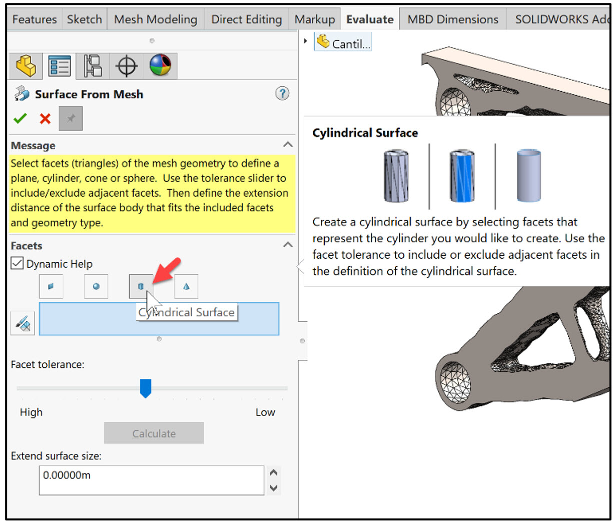 Lesson 4: SOLIDWORKS Mesh Body Modeling Tools