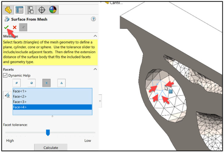 Lesson 4: SOLIDWORKS Mesh Body Modeling Tools
