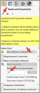 Lesson 3: SOLIDWORKS - Optimization Analysis using a Topology Study