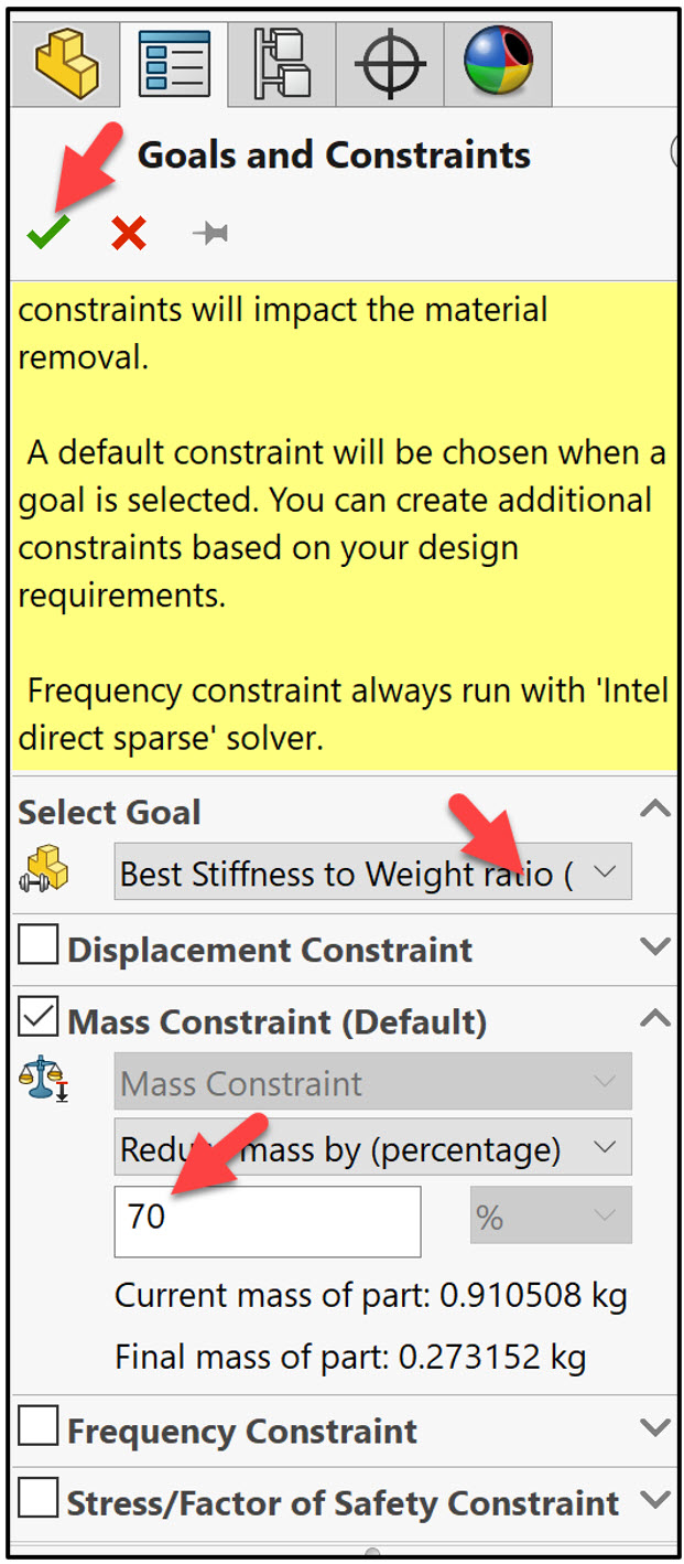 Lesson 3: SOLIDWORKS - Optimization Analysis using a Topology Study