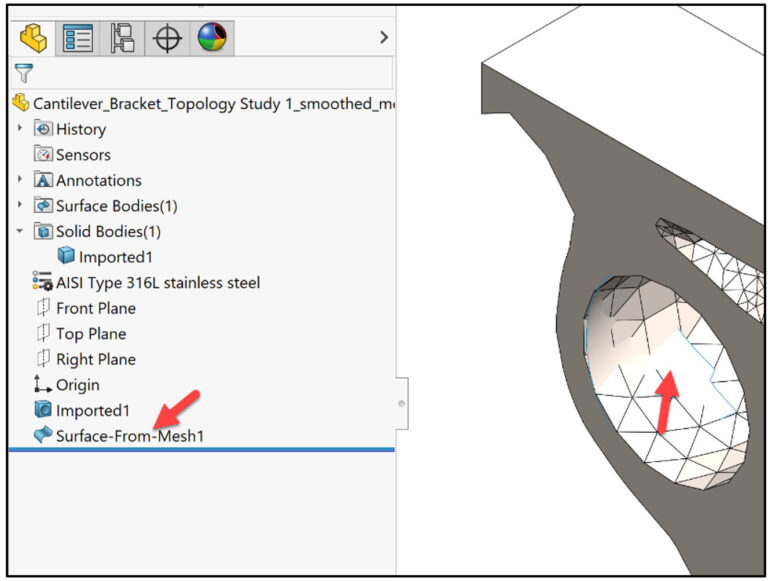 Lesson 4: SOLIDWORKS Mesh Body Modeling Tools