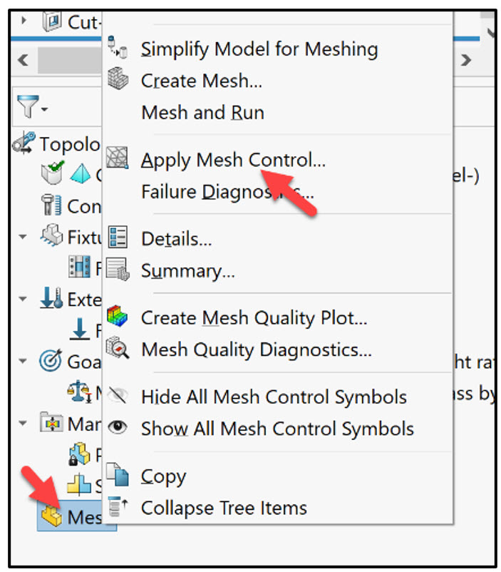 Lesson 3: SOLIDWORKS - Optimization Analysis using a Topology Study