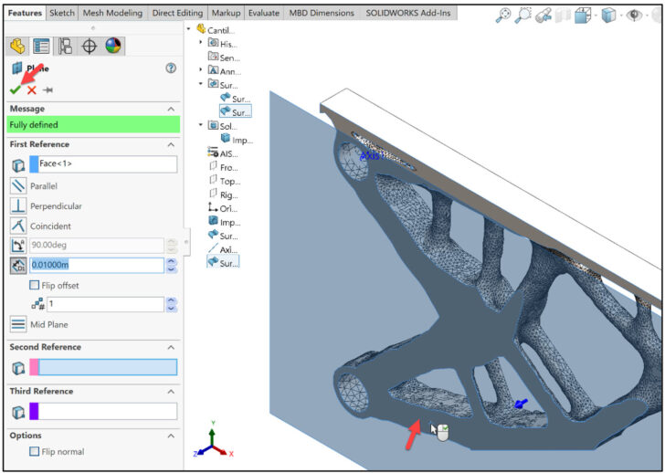Lesson 4: SOLIDWORKS Mesh Body Modeling Tools