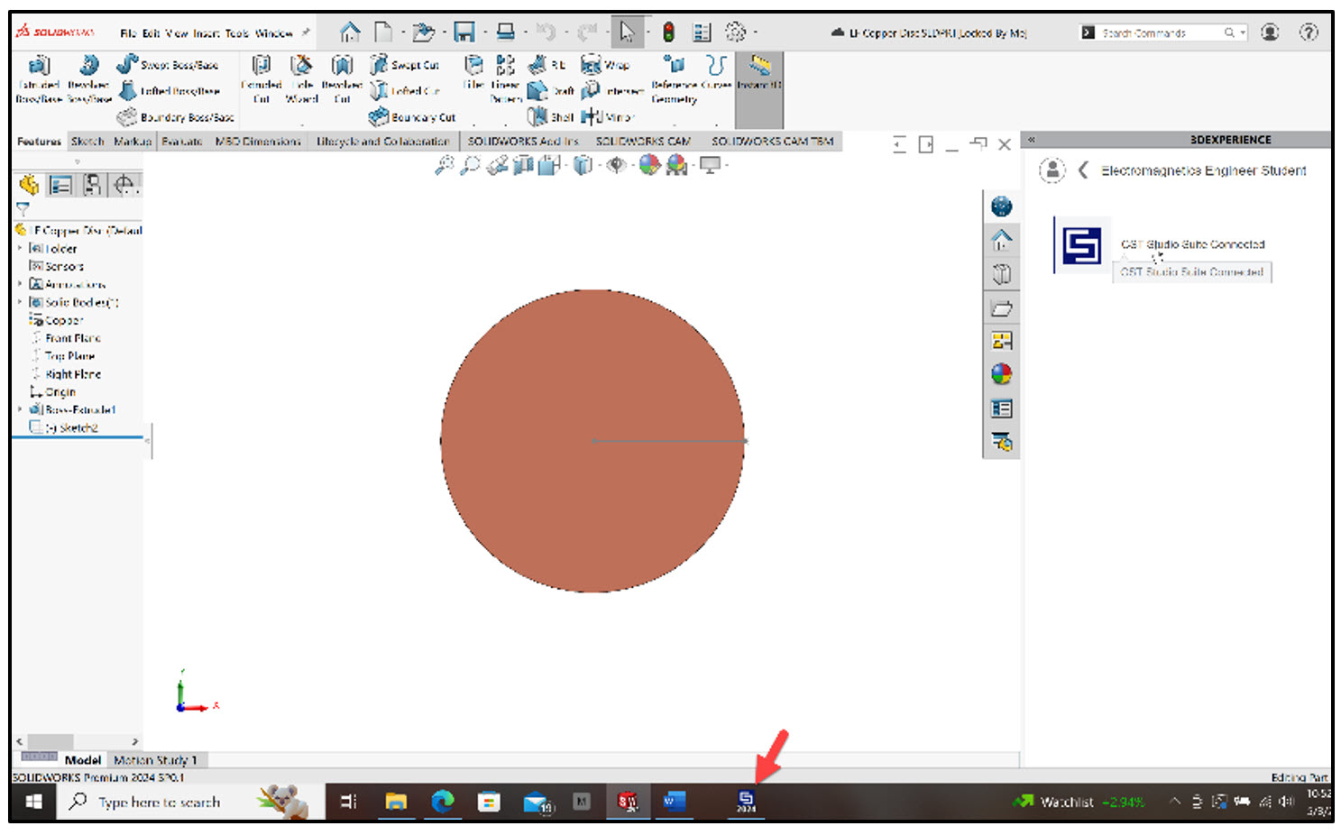 Lesson 1: SOLIDWORKS and 3DEXPERIENCE CST Studio Suite