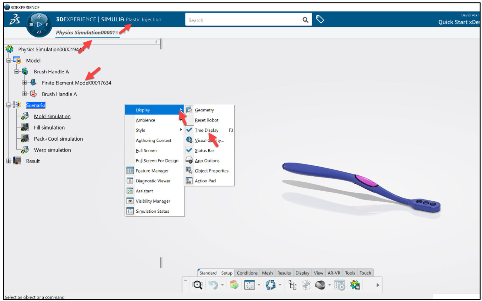 Plastics Lesson 2: SOLIDWORKS Brush Handle and 3DEXPERIENCE Plastic ...
