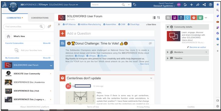 3DEXPERIENCE Works Lesson 9: SOLIDWORKS and 3DSwym Communities