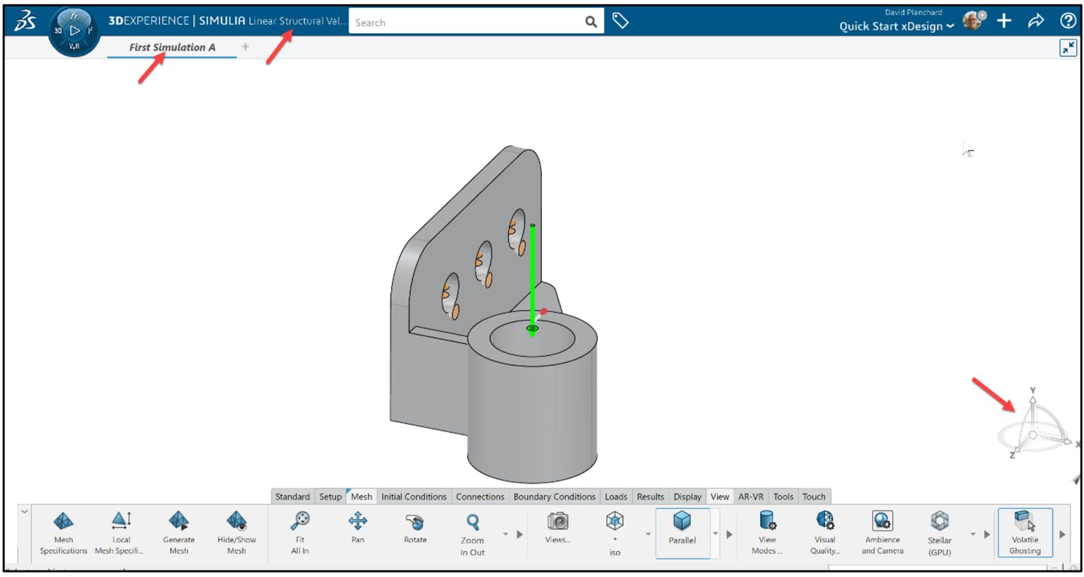 Analysis Lesson 3 Solidworks And 3dexperience Simulation Linear Structural Validation Part 2