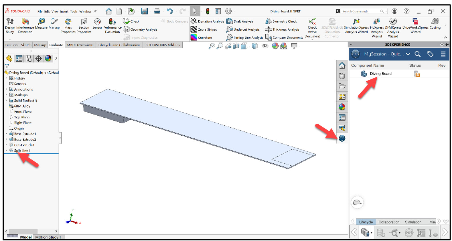 Analysis Lesson 1: SOLIDWORKS and 3DEXPERIENCE Simulation for Diving Board