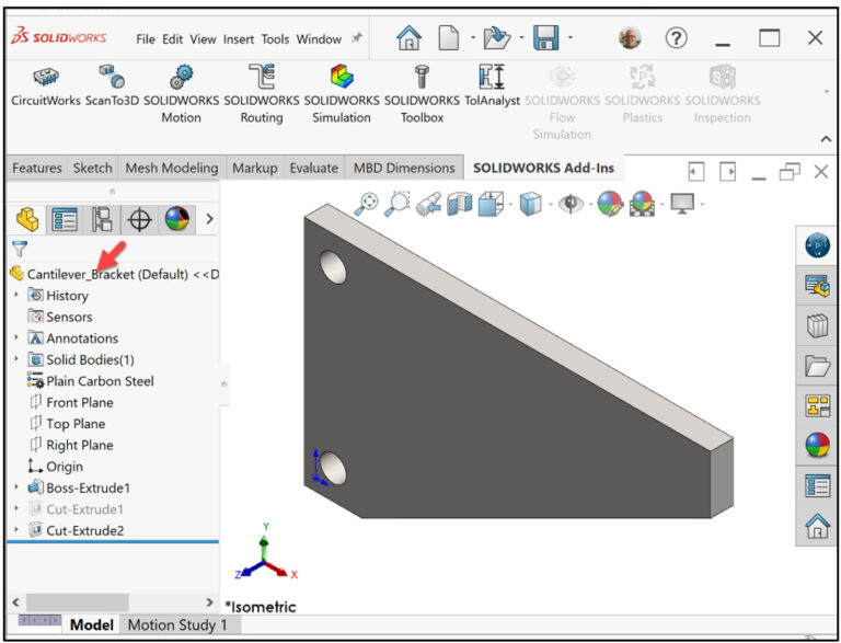 Lesson 3: SOLIDWORKS - Optimization Analysis using a Topology Study
