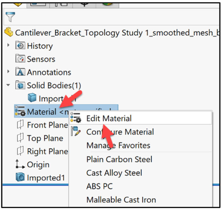 Lesson 4: SOLIDWORKS Mesh Body Modeling Tools