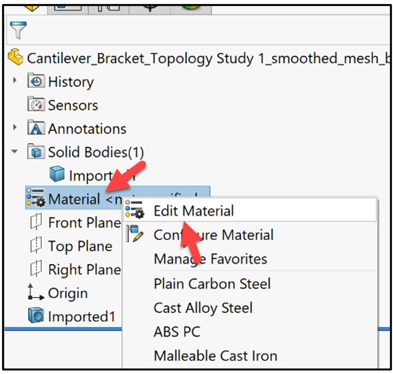Lesson 4: SOLIDWORKS Mesh Body Modeling Tools