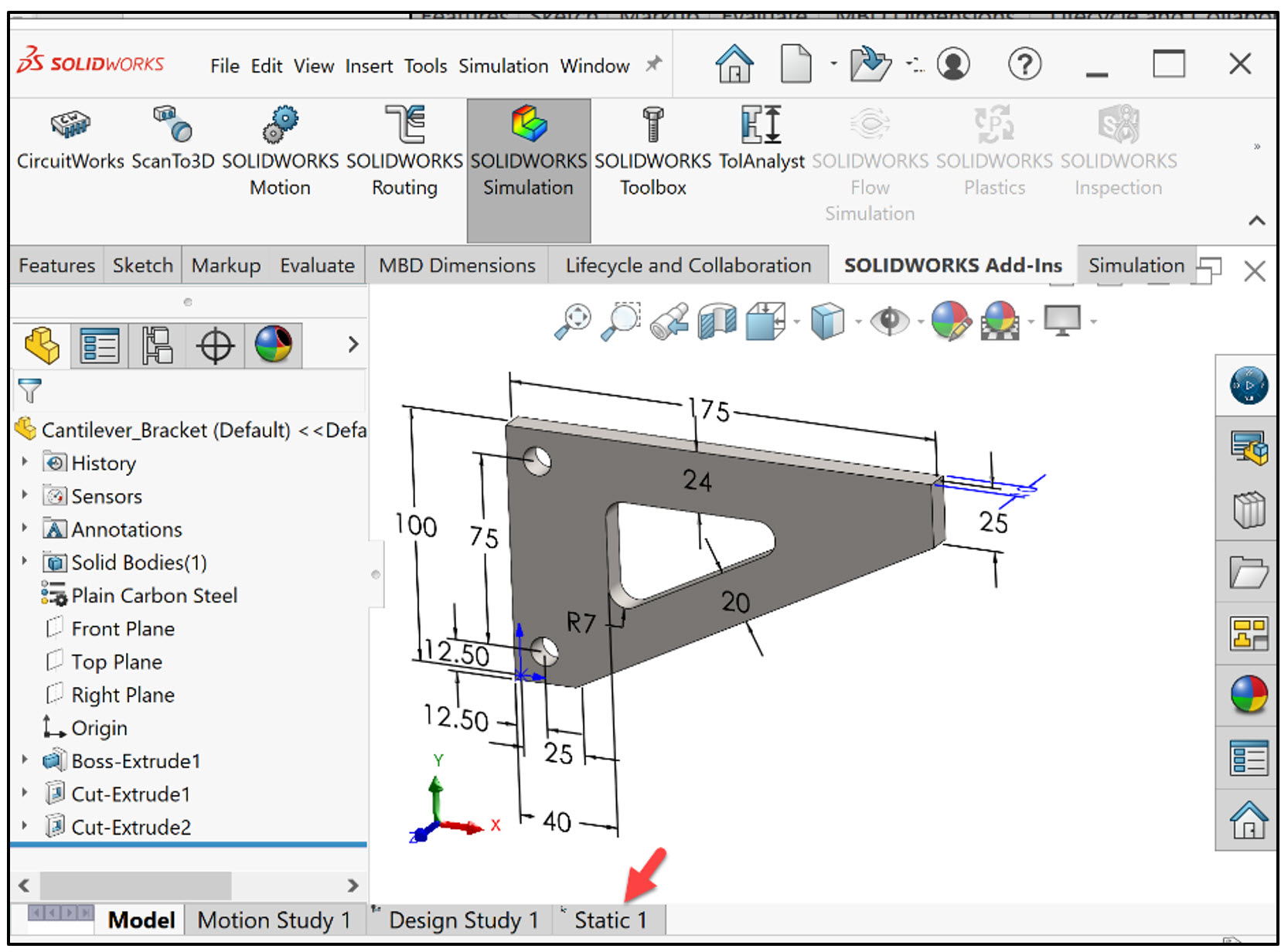 Lesson 2: SOLIDWORKS – Optimization Analysis using a Design Study Continued