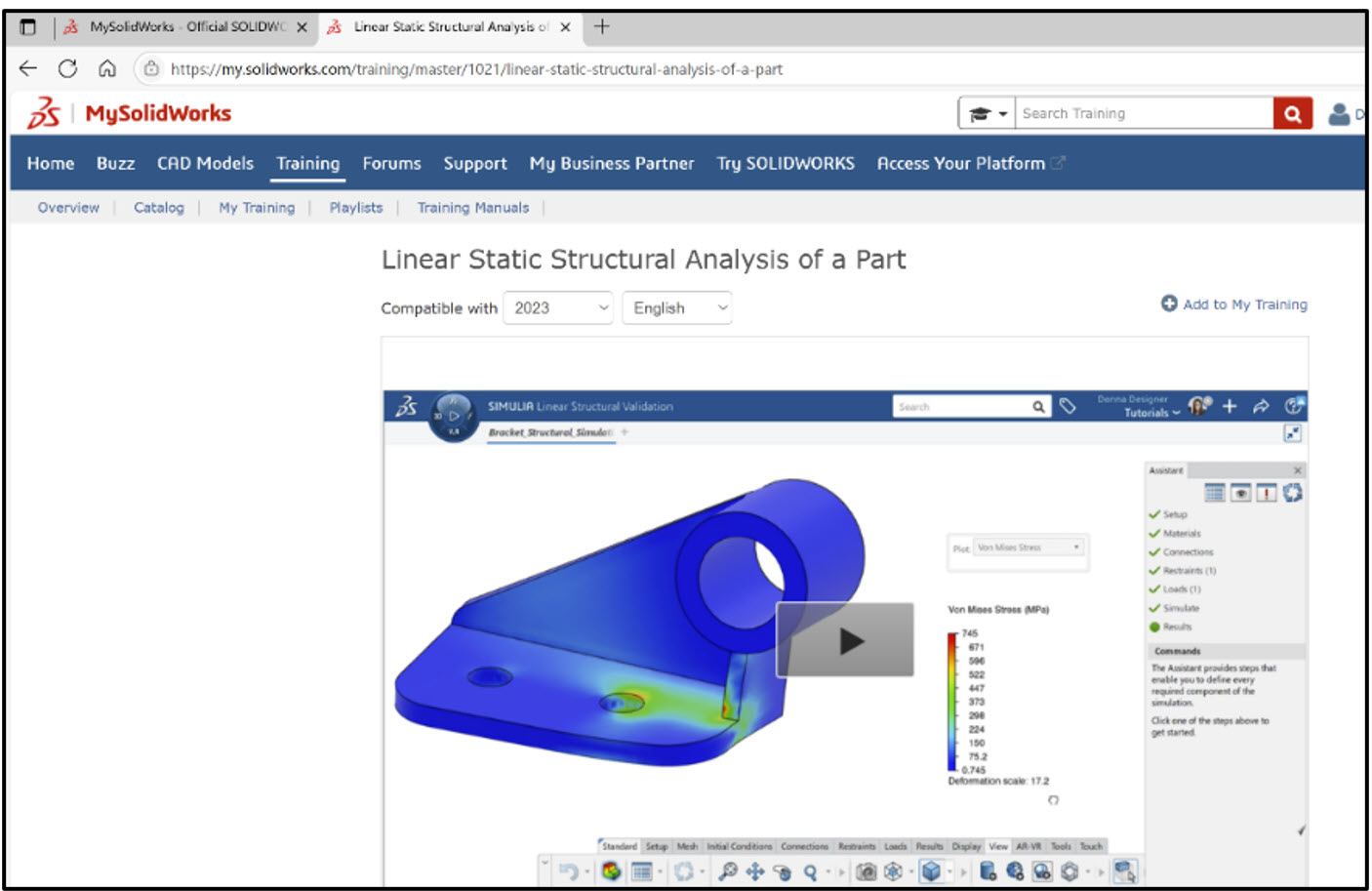 Lesson 10: SOLIDWORKS Academic Certification - SOLIDWORKS Simulation Associate (CSWA-S)