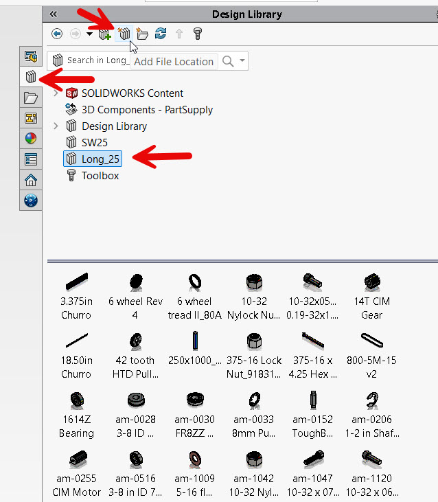 FIRST Robotics Kit of Parts for SOLIDWORKS 3D CAD and Cloud Apps