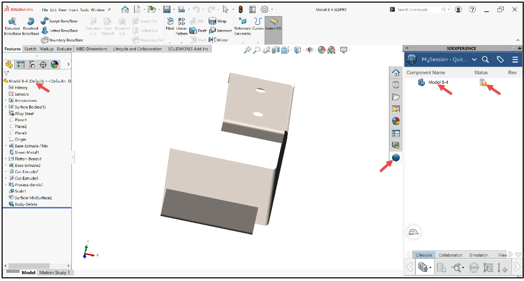 Analysis Lesson 5 Solidworks And 3dexperience Simulation Structural Model Creation