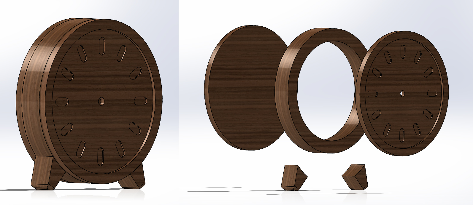 Clock Design with Exploded Views
