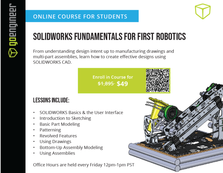FIRST Robotics Sponsorship from SOLIDWORKS & 3DXEDU