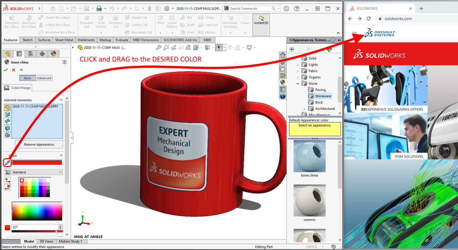 Get the perfect color for your models with SOLIDWORKS 2021 and the new ...