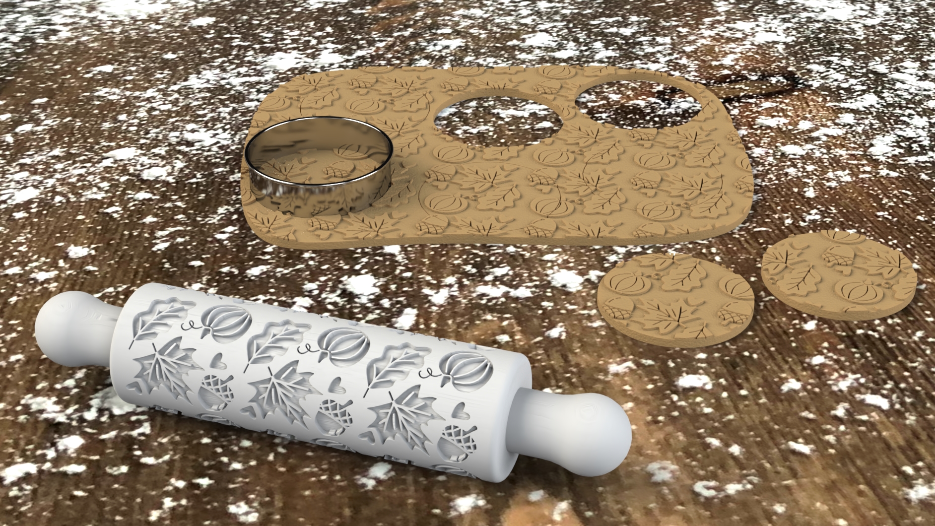 3D Printed Autumn Rolling Pin: SOLIDWORKS Tutorial