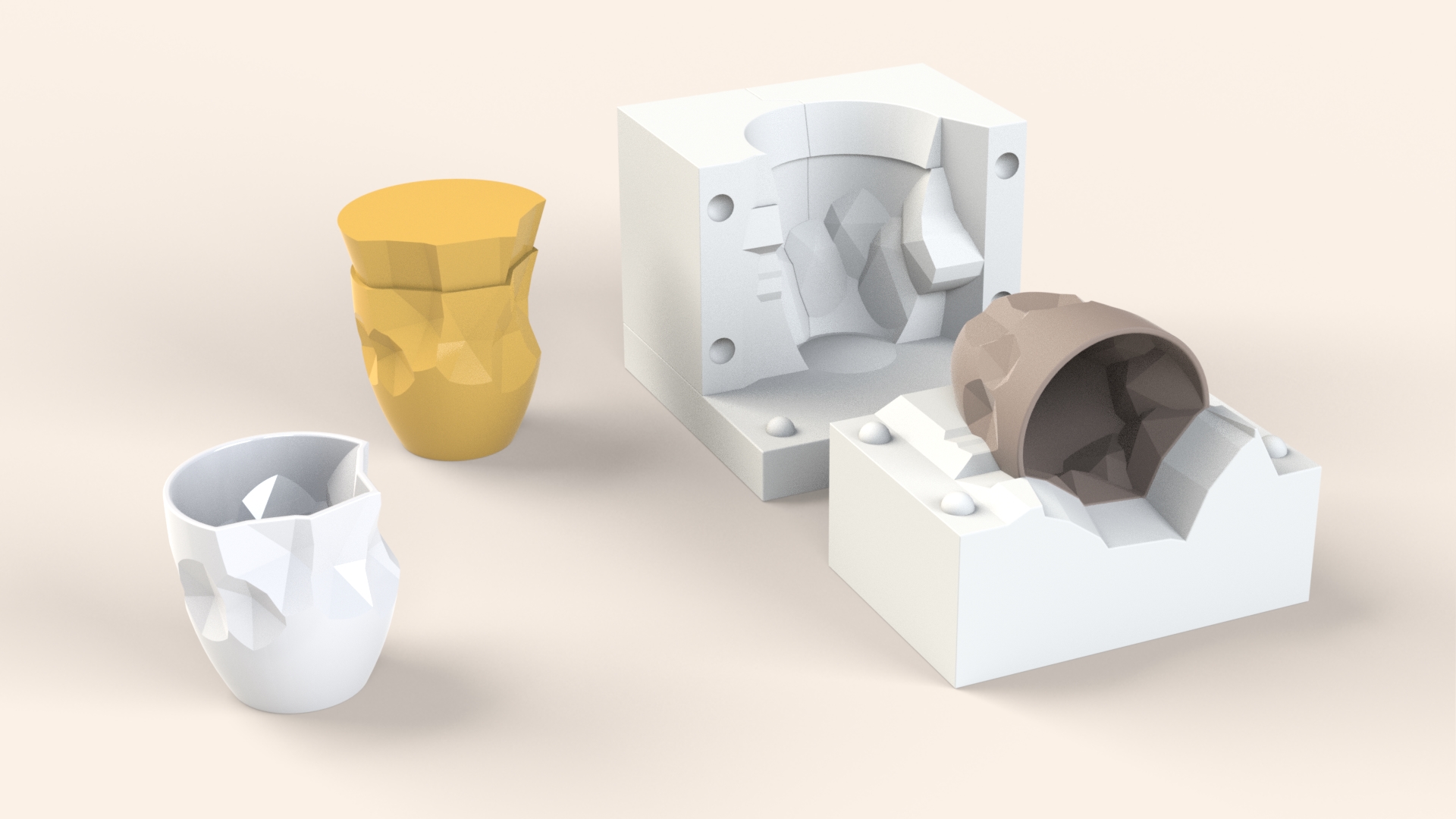 4 Part Plaster Mold Tutorial