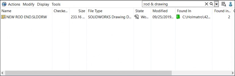 Navigating the New PDM Quick Search in SOLIDWORKS 2020