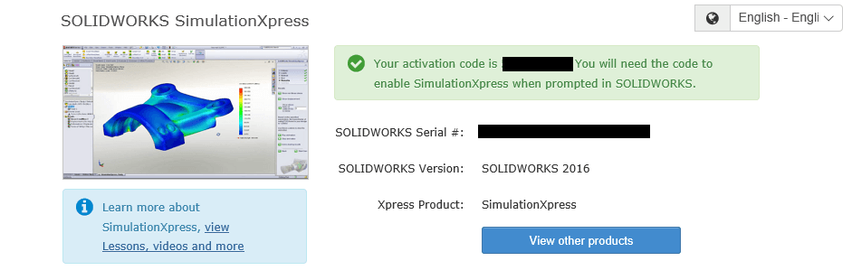 Activating and using SOLIDWORKS SimulationXpress