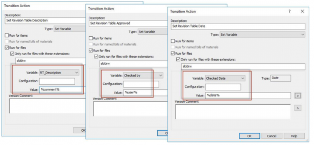 How to set up an automatically updated revision table