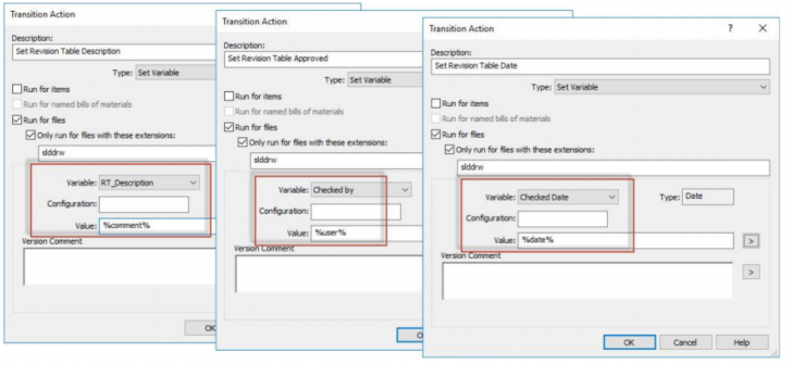 How to set up an automatically updated revision table