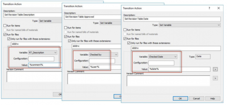 How to set up an automatically updated revision table