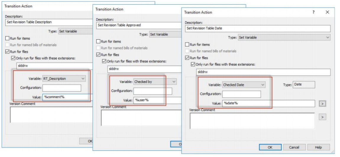 How to set up an automatically updated revision table