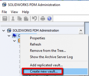 Creating a Testing Vault for SOLIDWORKS PDM