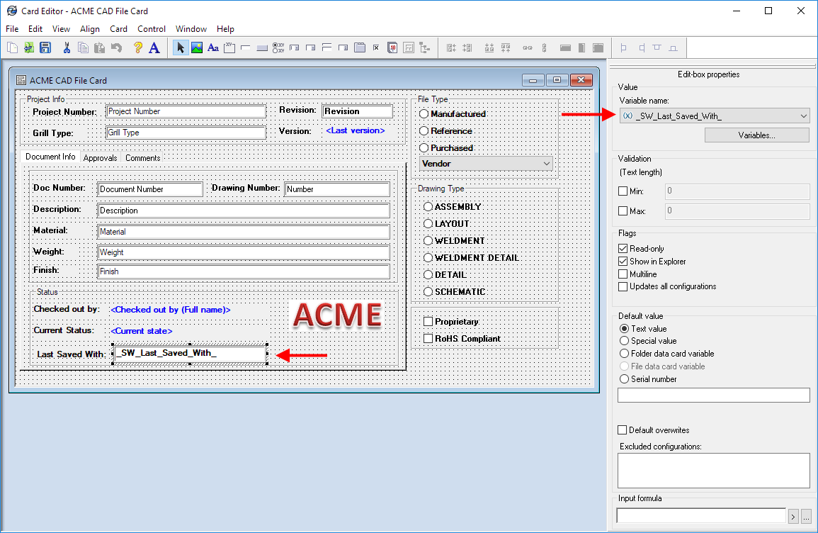 Showing the ‘Last Saved With’ file property in SOLIDWORKS PDM 2018