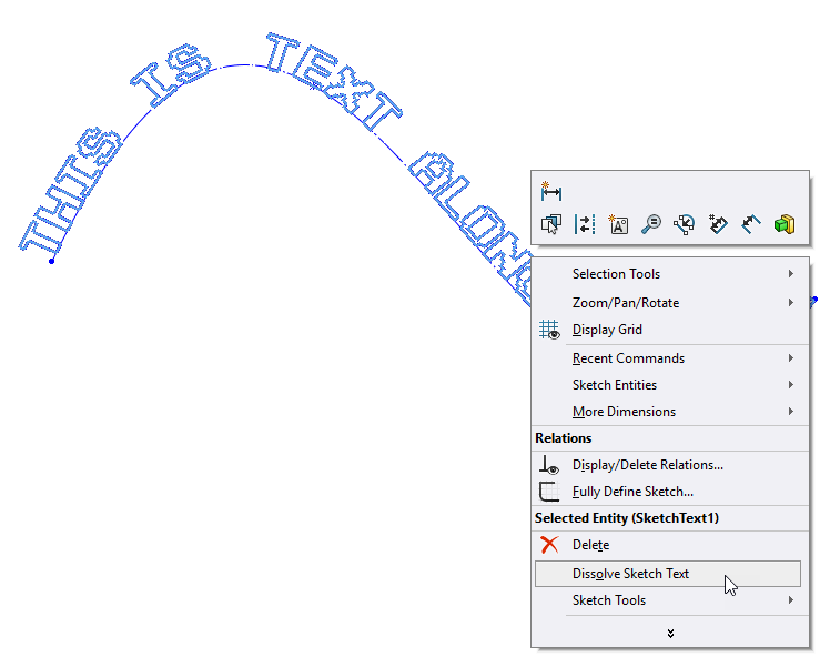 Dissolving Sketch Text