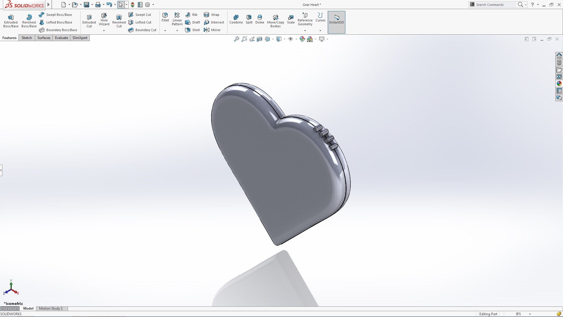 SOLIDWORKS Gear Heart Tutorial - Part 1
