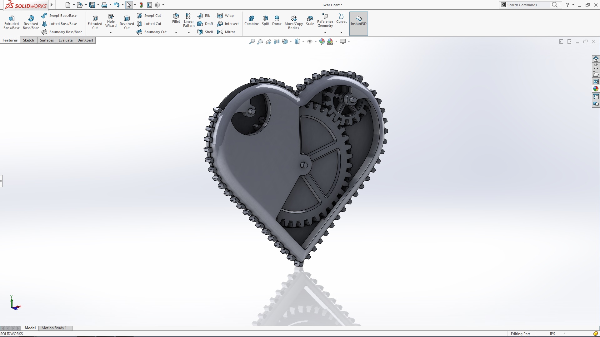 SOLIDWORKS Gear Heart Tutorial - Part 2