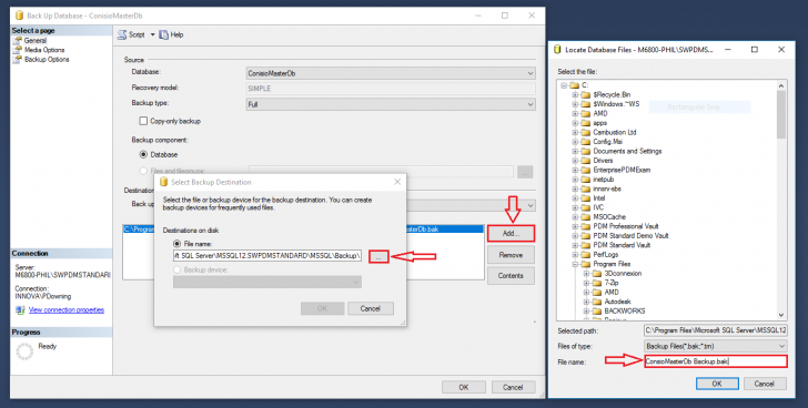 How to backup SOLIDWORKS PDM Standard