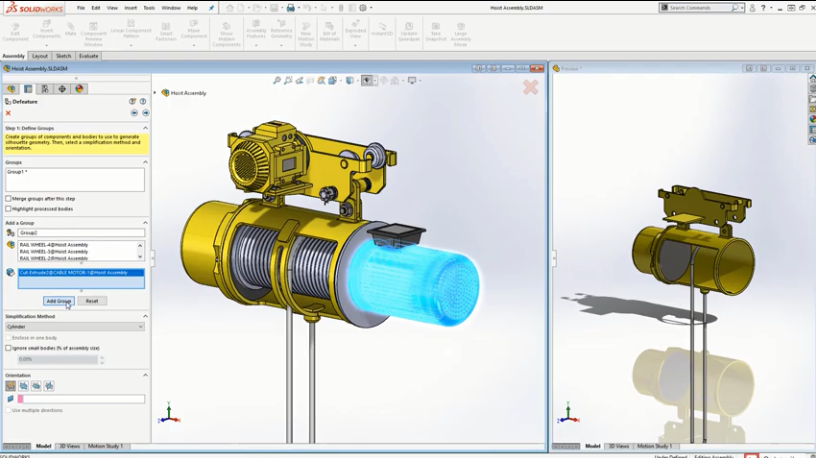 Why you should use the defeature tool in SOLIDWORKS 2019
