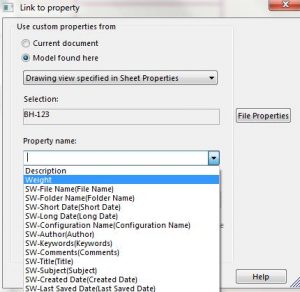 Applying Linked Properties to Drawing Sheet Formats